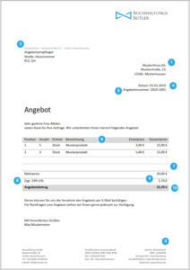 Angebotsvorlage kostenlos downloaden | BuchhaltungsButler