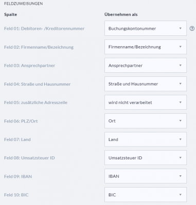Debitoren-/Kreditorenkonten im CSV-Format importieren – BuchhaltungsButler